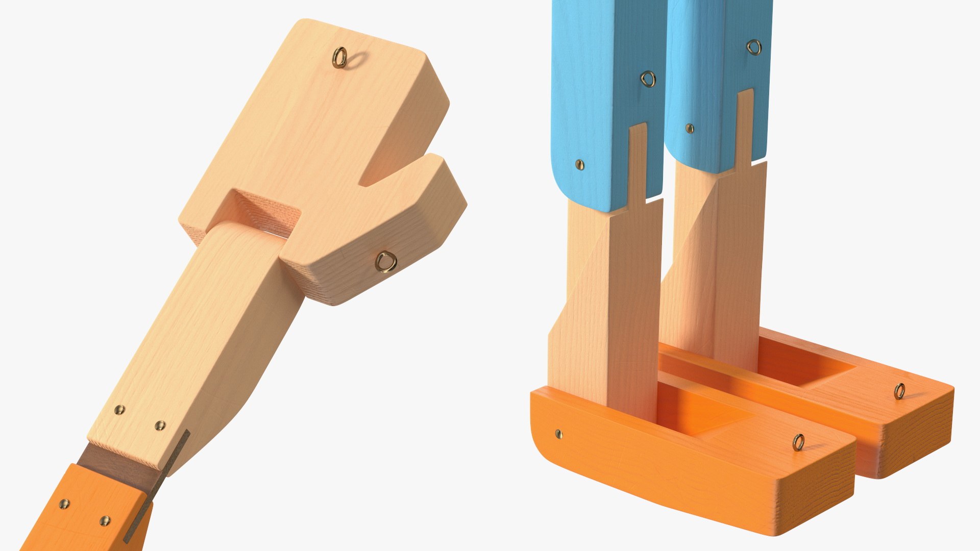 Colored Wooden Character Rigged For Modo Model - TurboSquid 2012967