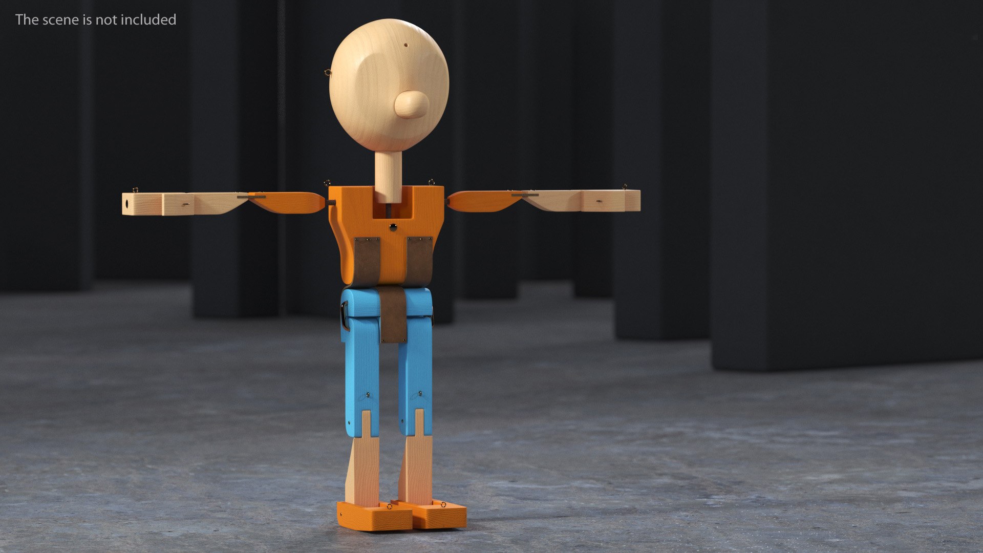 Colored Wooden Character Rigged For Modo Model - TurboSquid 2012967