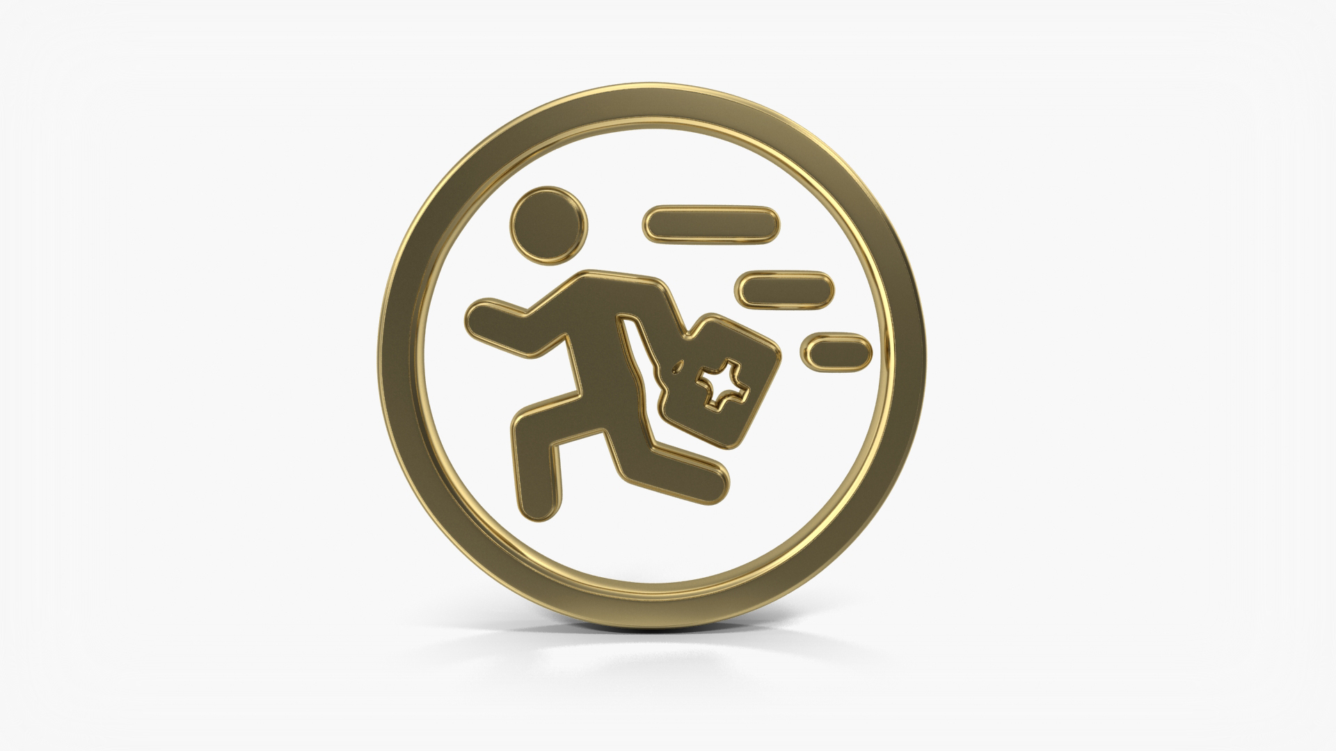 3D Doctor on call Symbol Gold - TurboSquid 2065304