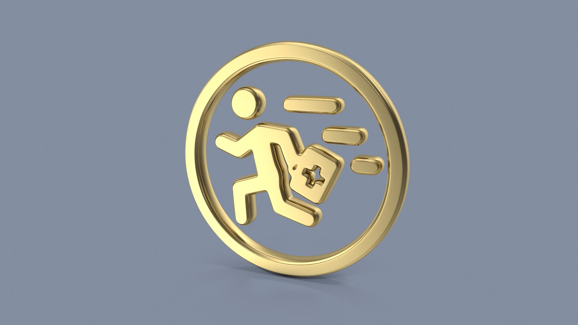 3D Doctor on call Symbol Gold - TurboSquid 2065304