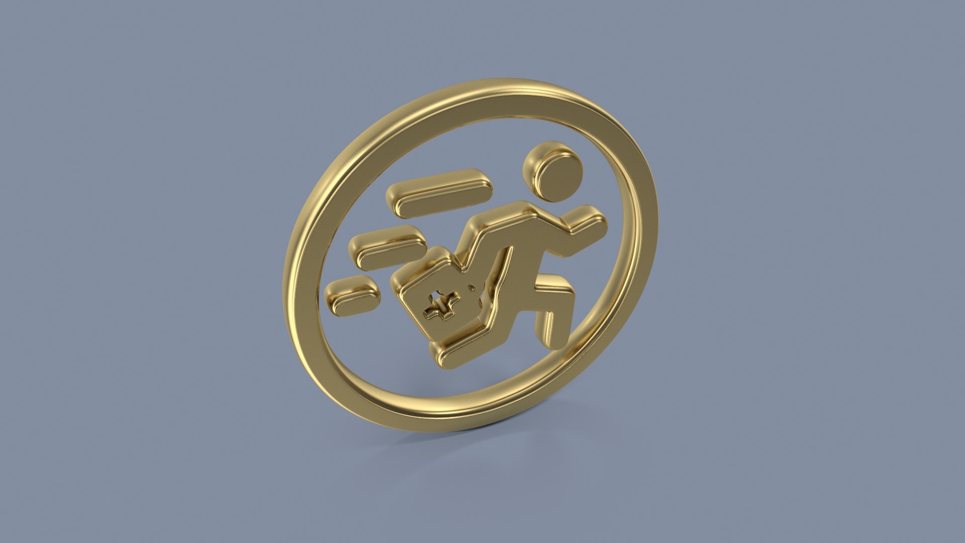 3D Doctor on call Symbol Gold - TurboSquid 2065304
