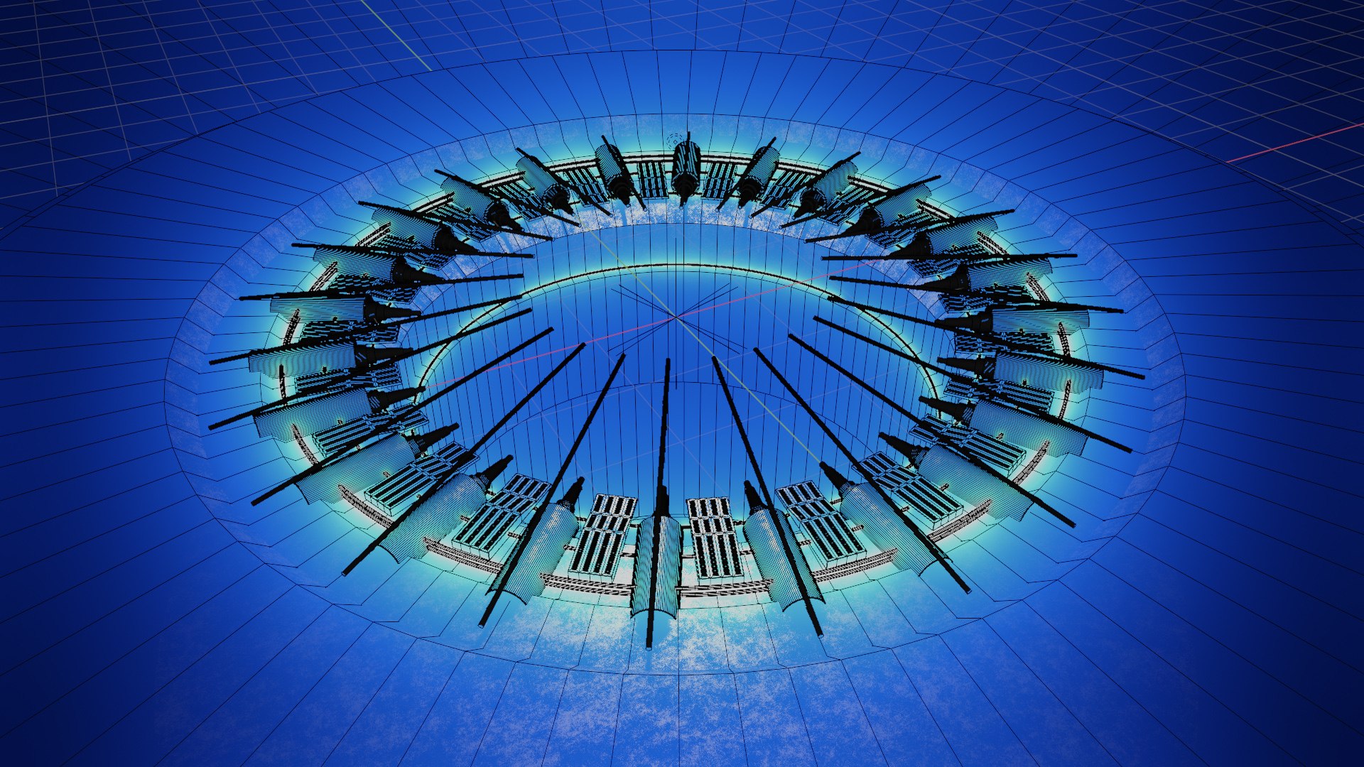 Blue Scifi Futuristic Neon Environment 3D Model - TurboSquid 1844600