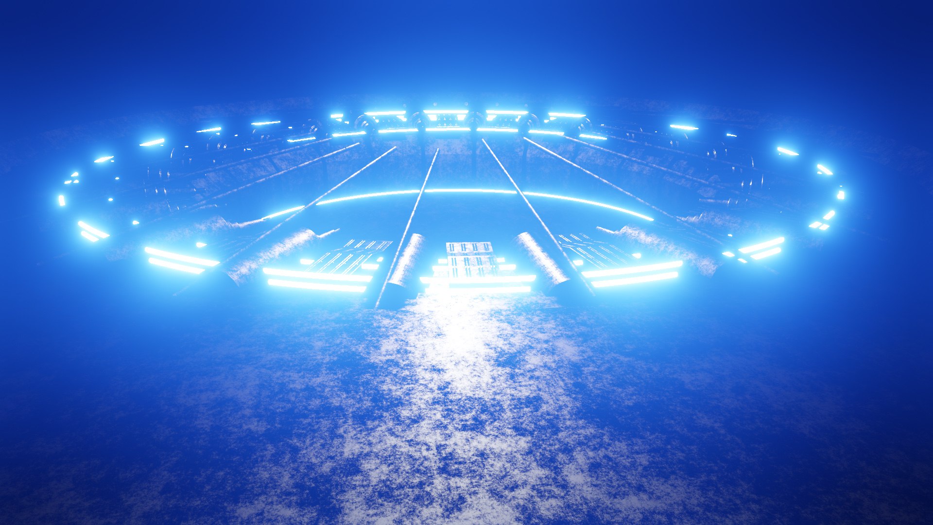 Blue Scifi Futuristic Neon Environment 3D Model - TurboSquid 1844600