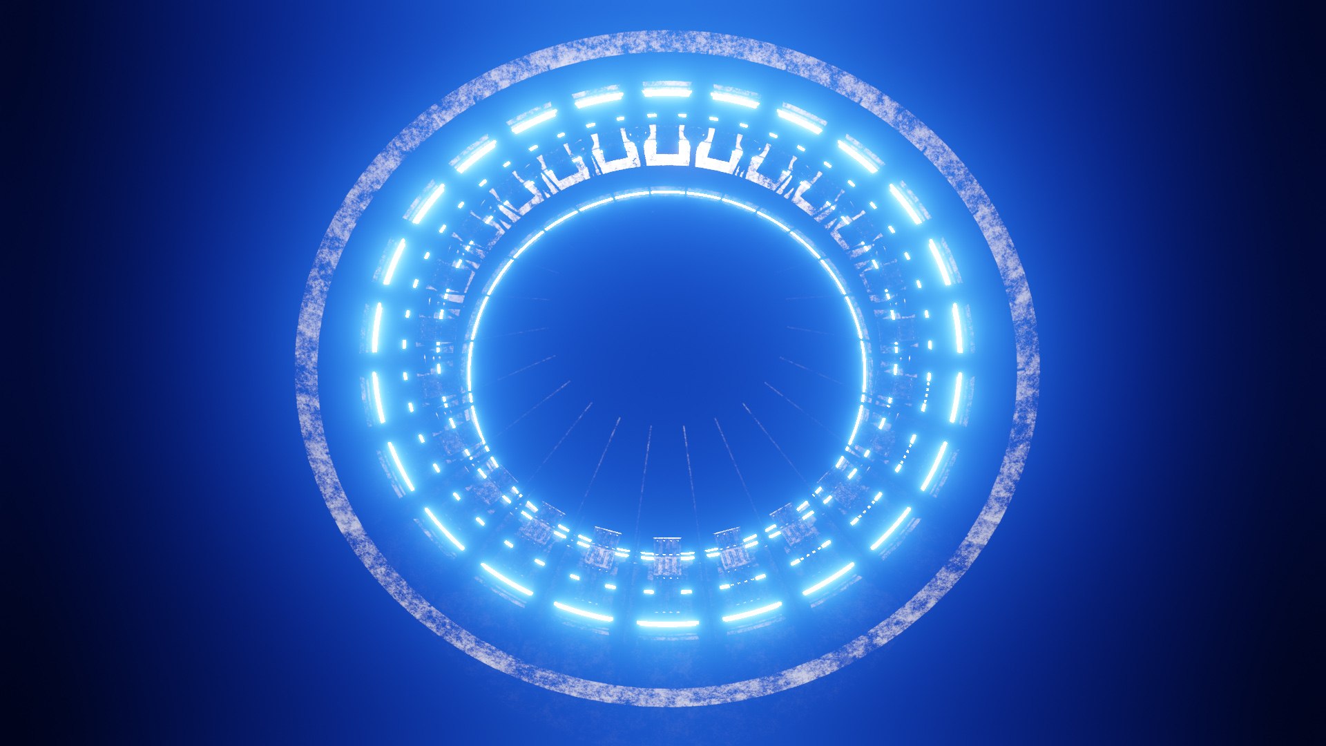 Blue Scifi Futuristic Neon Environment 3D Model - TurboSquid 1844600