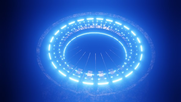 Blue Scifi Futuristic Neon Environment 3D model - TurboSquid 1844600