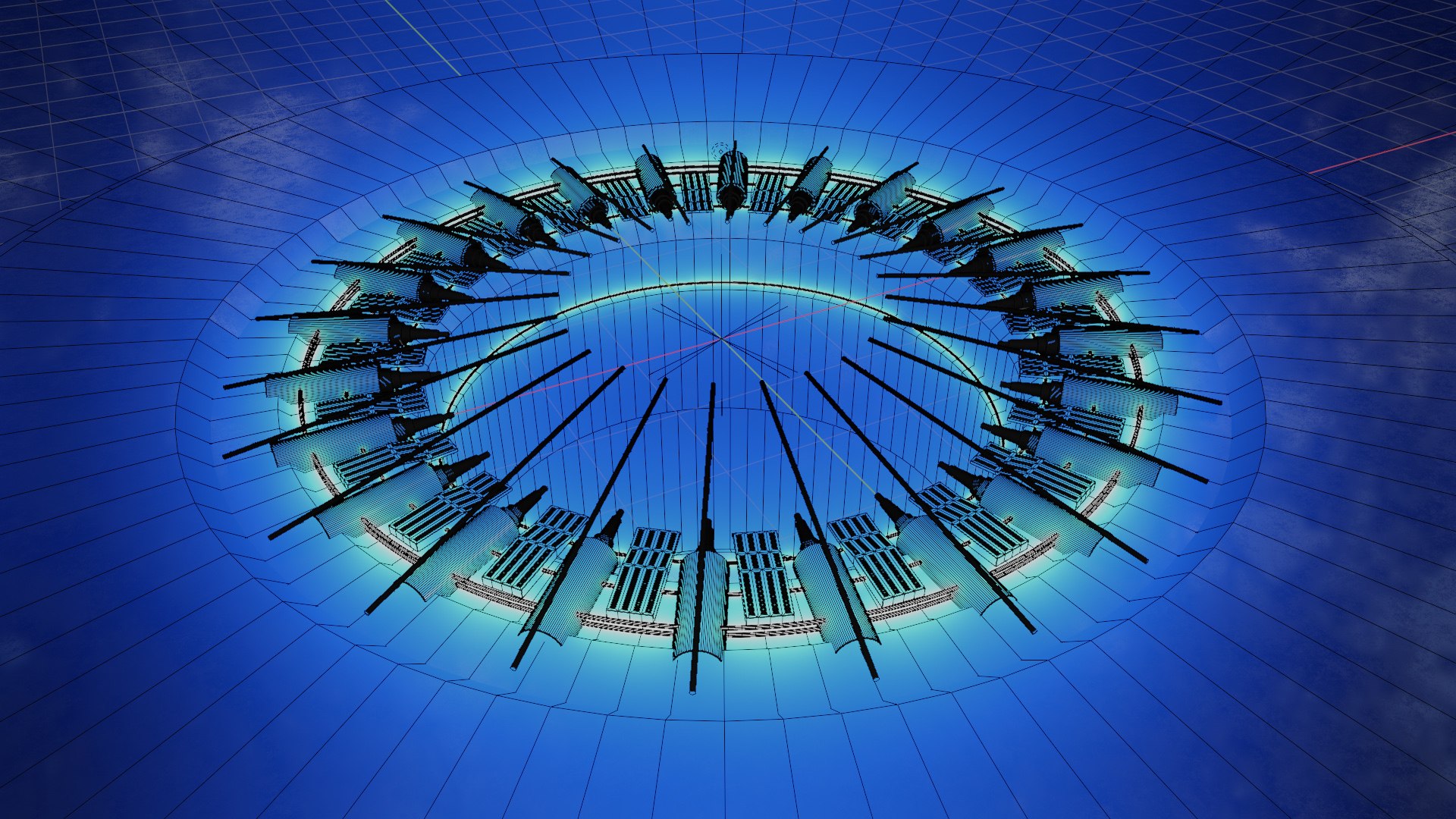 Blue Scifi Futuristic Neon Environment 3D Model - TurboSquid 1844600