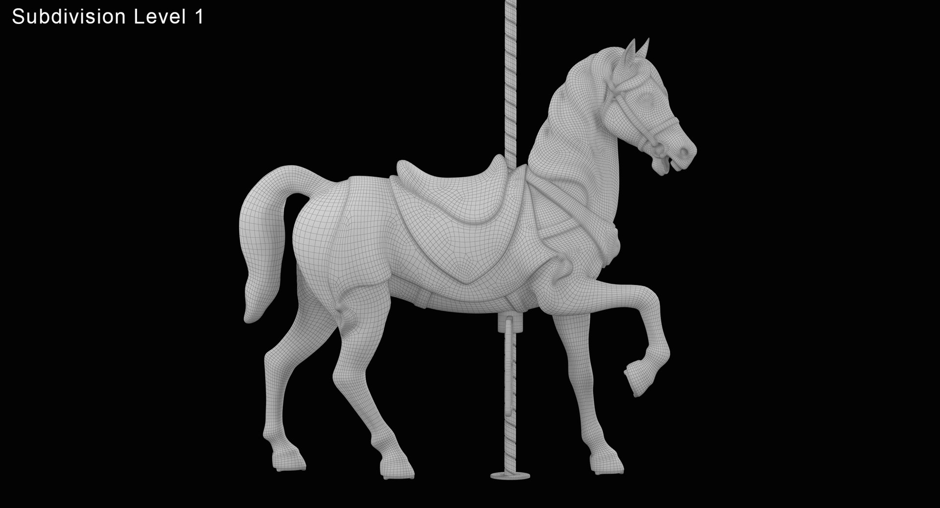 3D carousel horse - TurboSquid 1347535