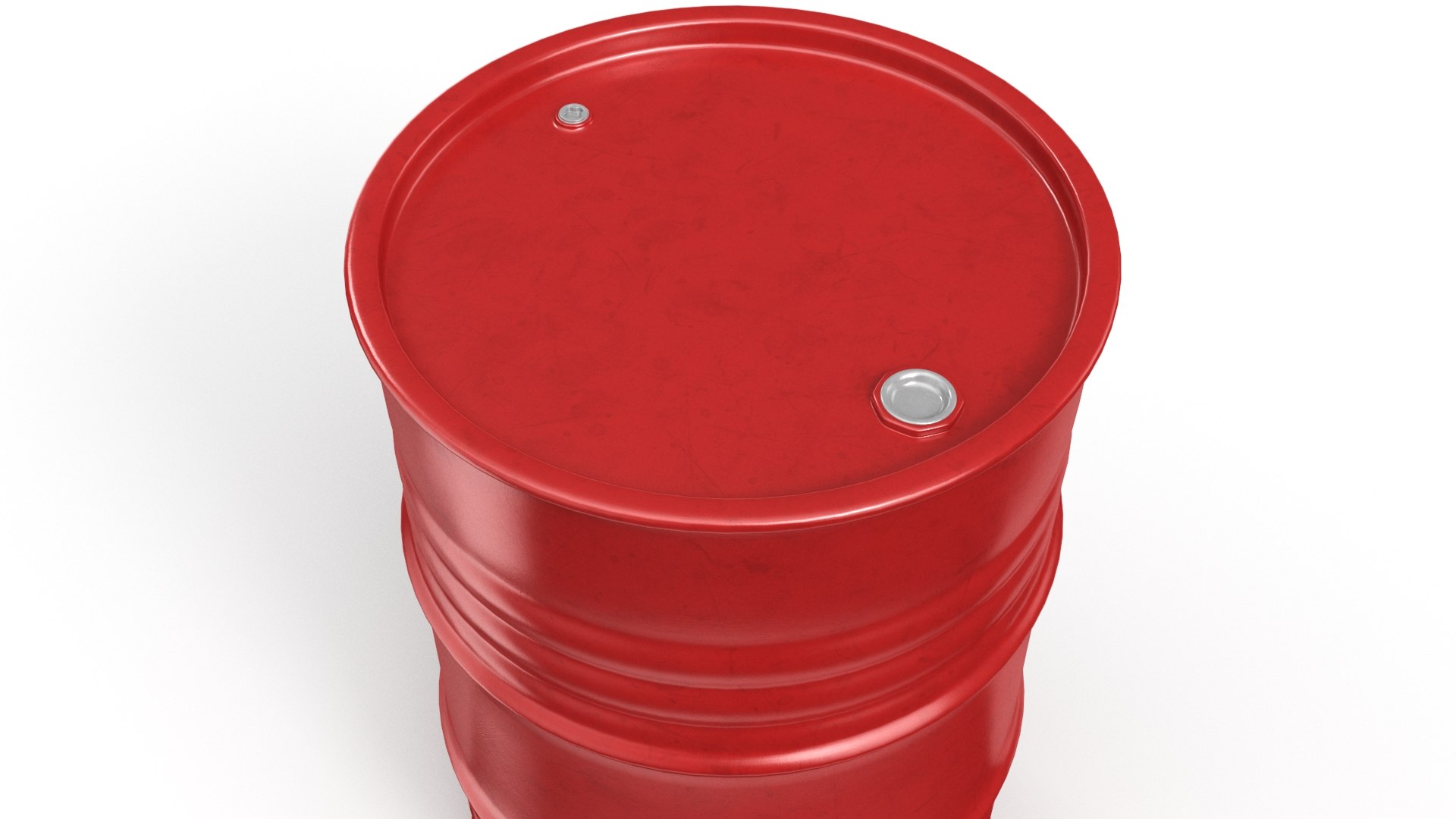 Metal Barrel Clean Red Model - TurboSquid 1908290