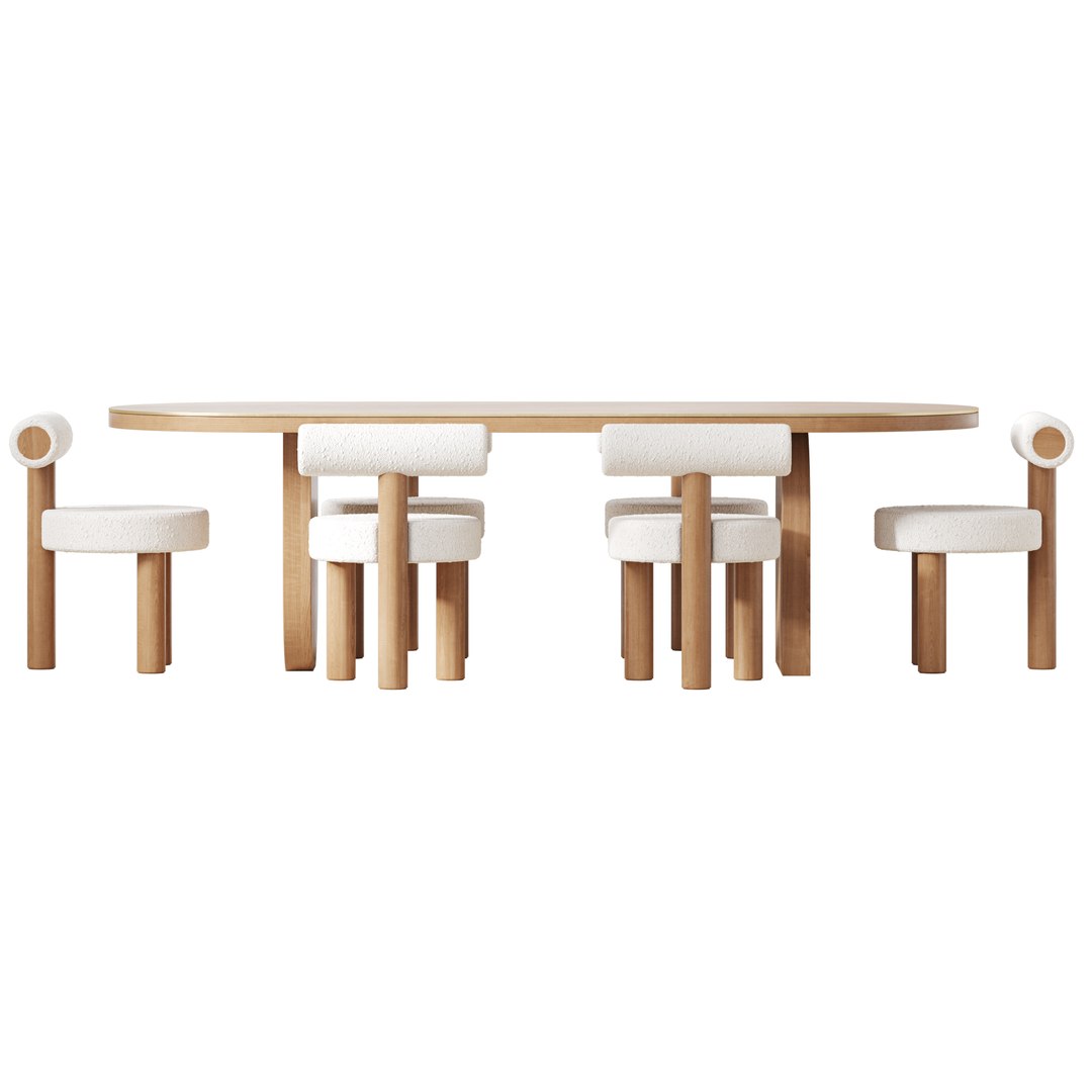 3D Ezra DINING TABLE And FREDDO DINING CHAIR - TurboSquid 2326918