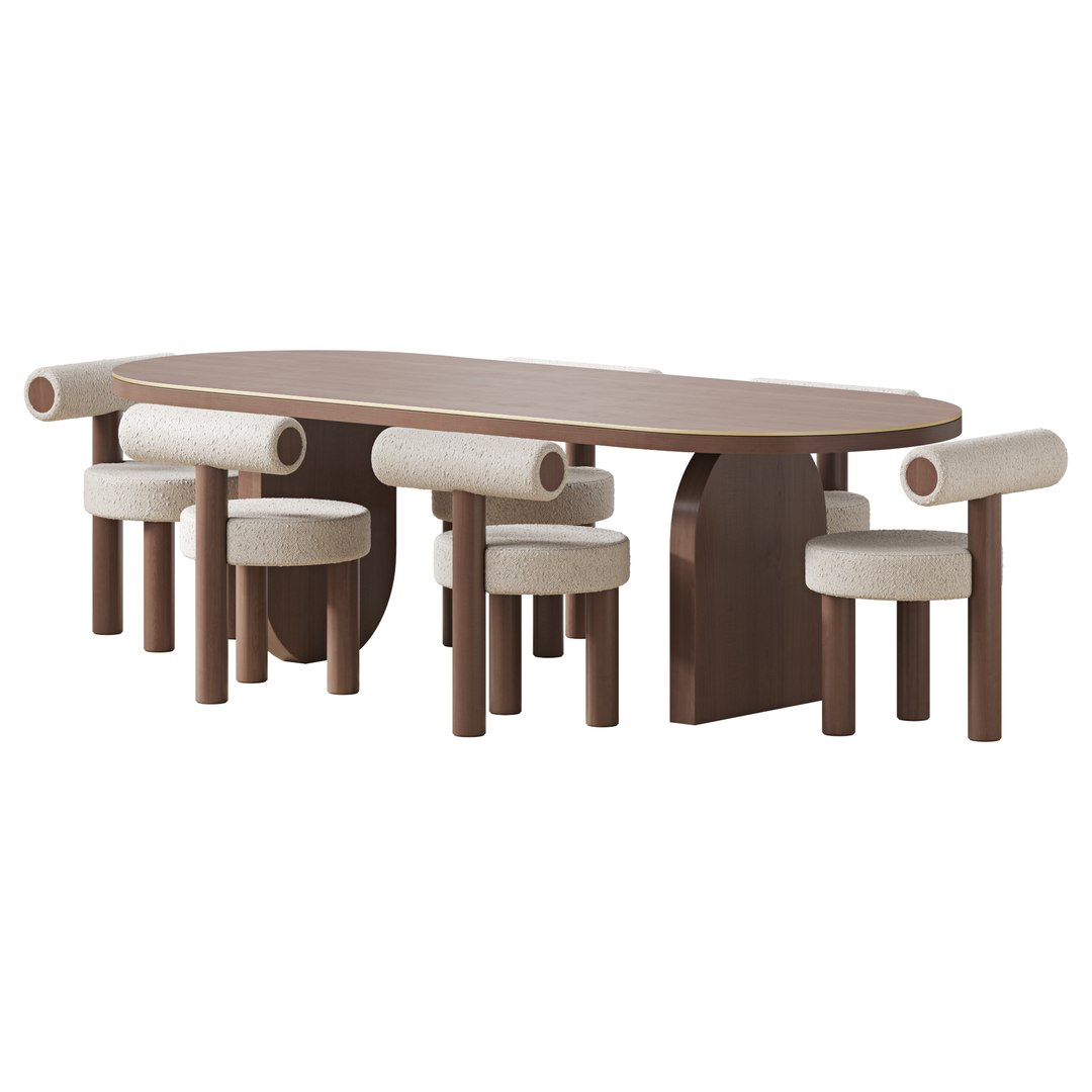 3D Ezra DINING TABLE And FREDDO DINING CHAIR - TurboSquid 2326918