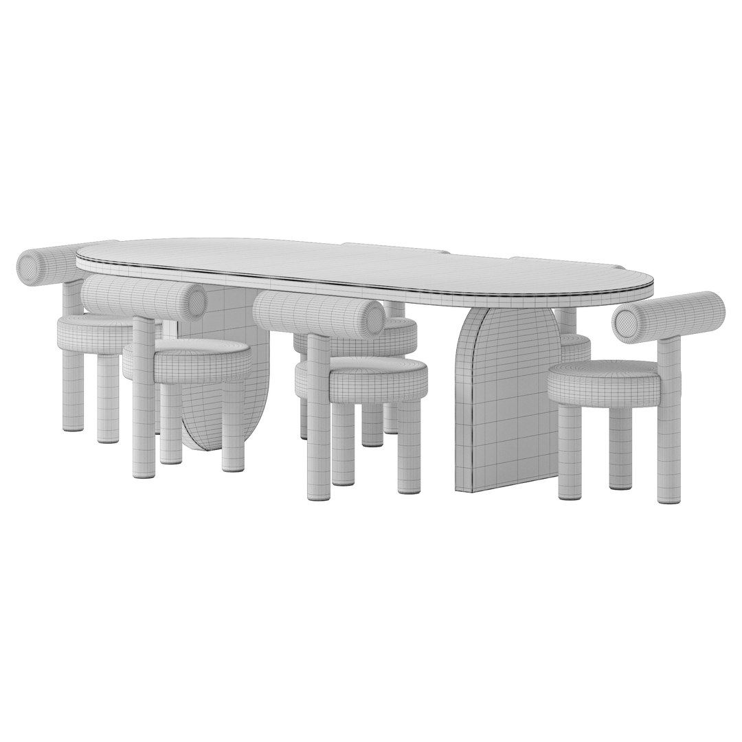3D Ezra DINING TABLE And FREDDO DINING CHAIR - TurboSquid 2326918