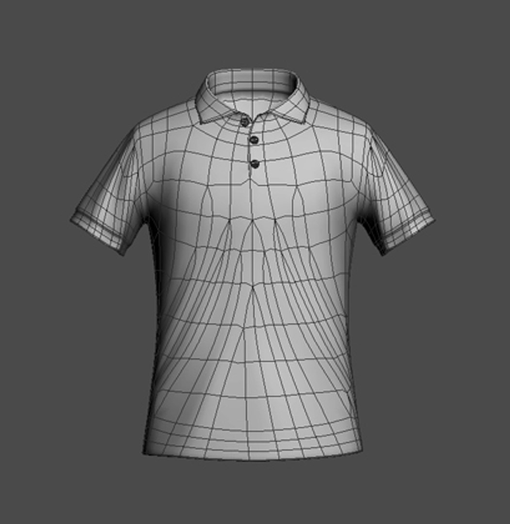 polo striped t 3d model