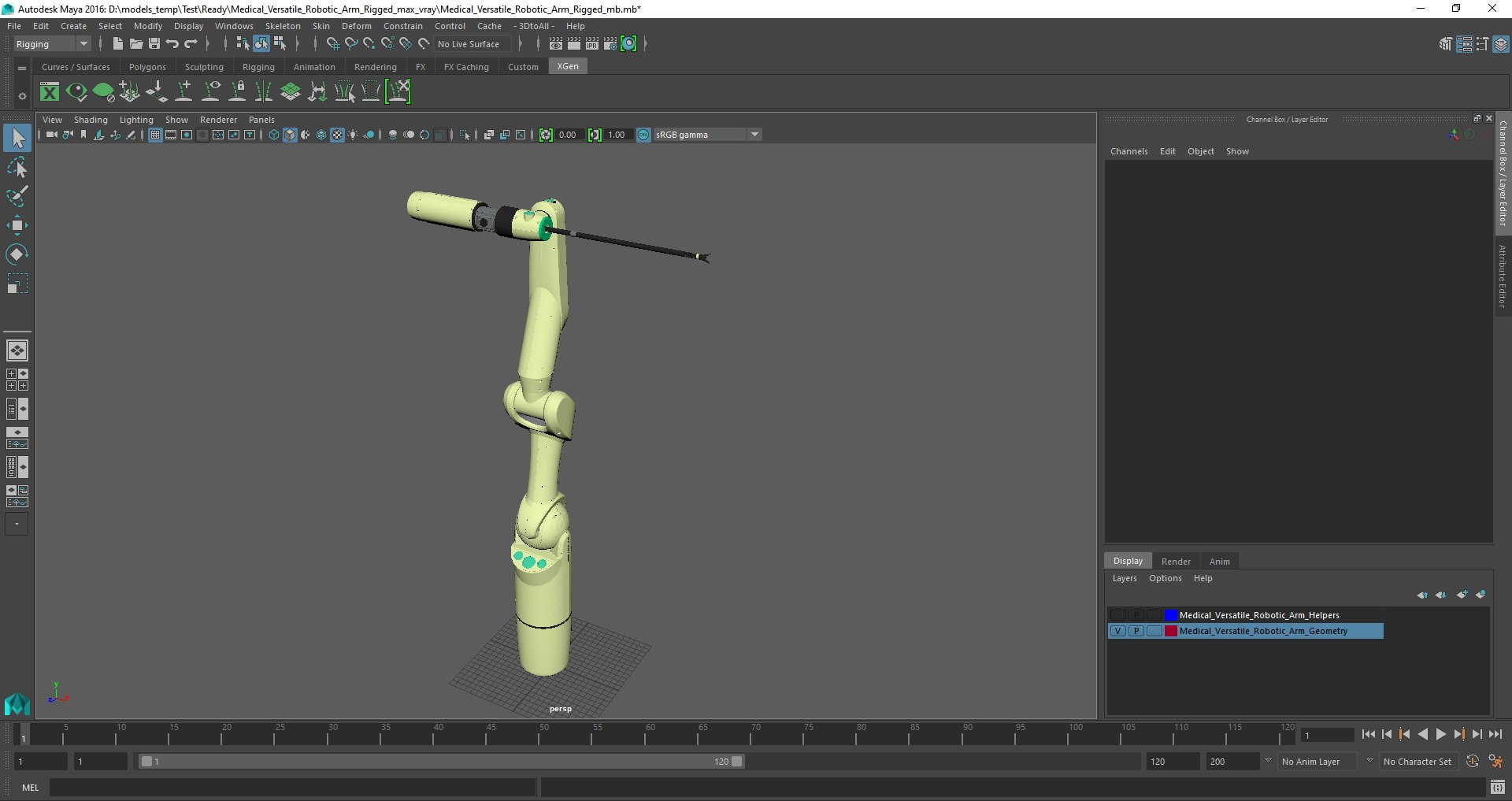 Medical Versatile Robotic Arm Rigged For Maya 3D - TurboSquid 1862367