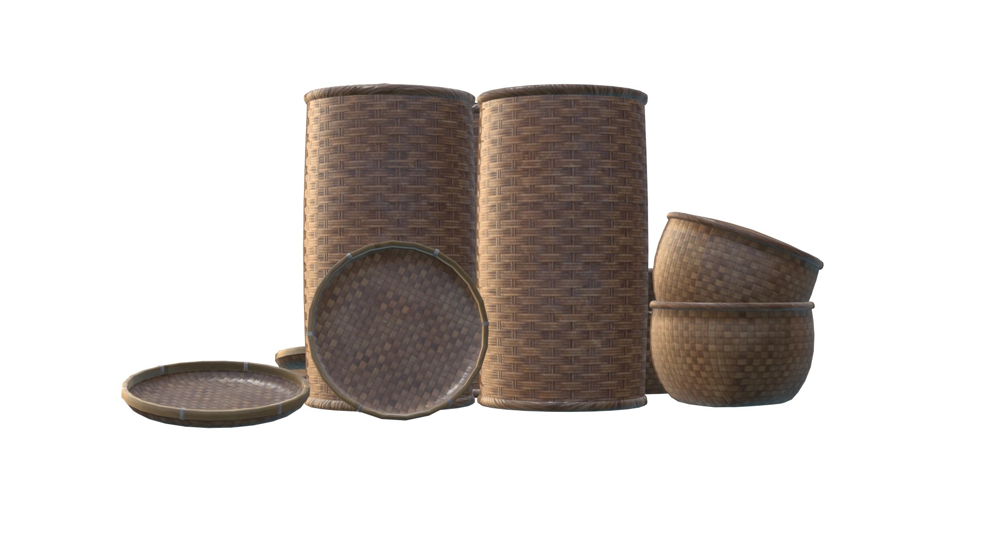 Low Poly Basket Collection 3D Model 3D Model - TurboSquid 2298935