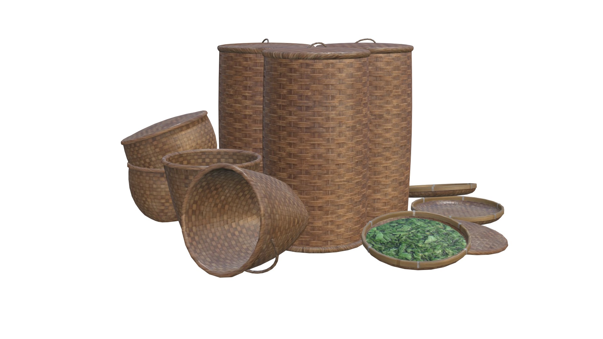 Low Poly Basket Collection 3D Model 3D Model - TurboSquid 2298935