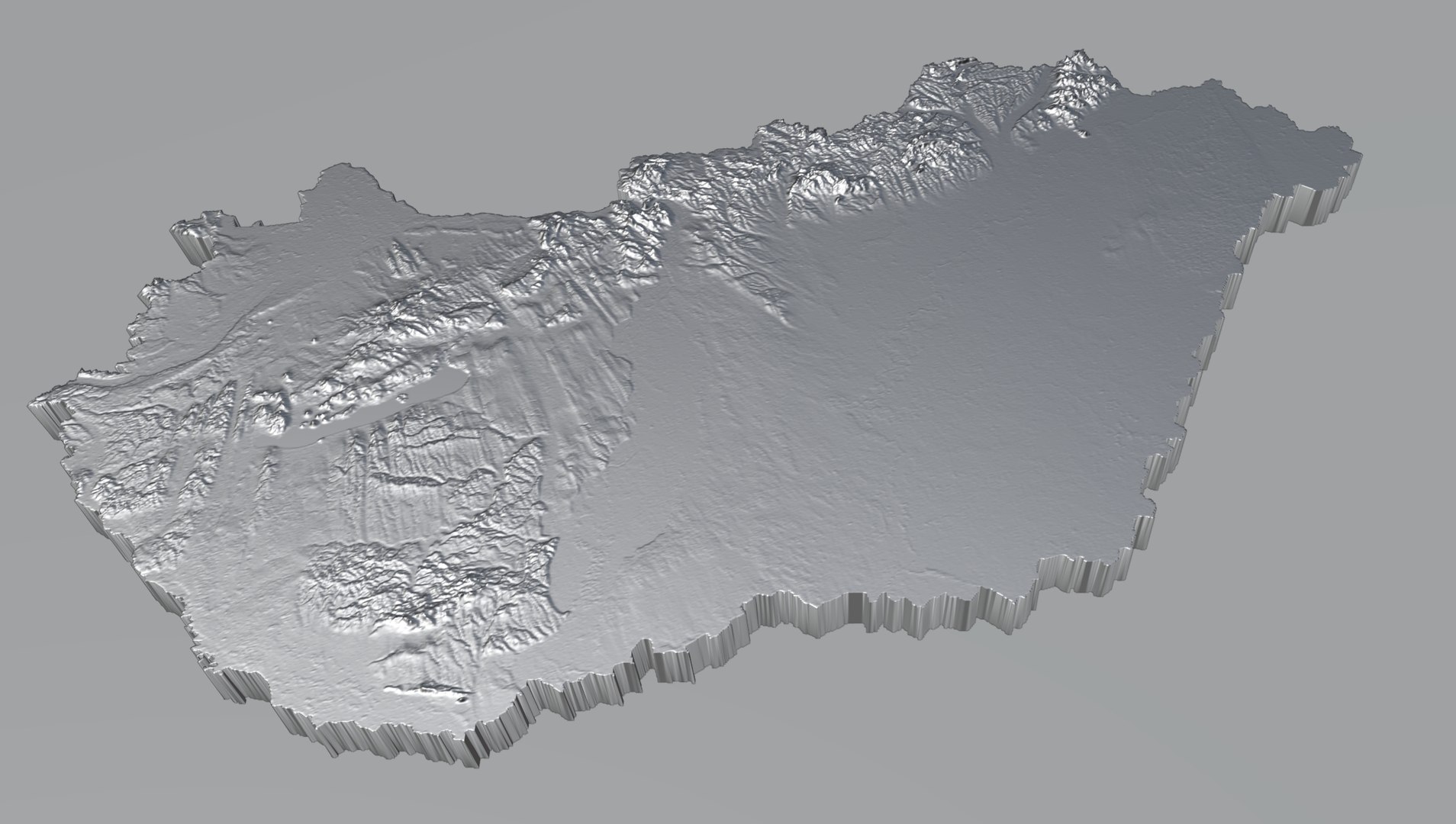 3D Hungary Magyarorszag Terrain Map - TurboSquid 2336175