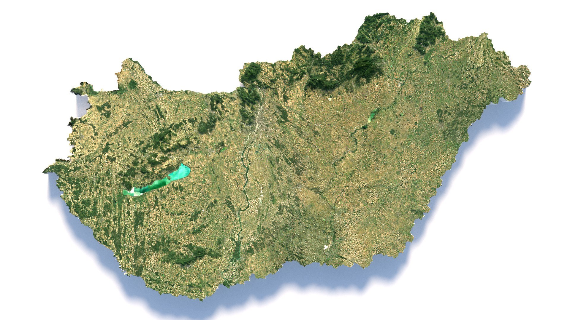 3D Hungary Magyarorszag Terrain Map - TurboSquid 2336175