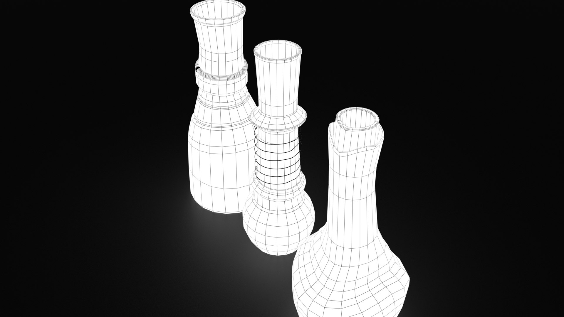 Medieval drink bottles 3D model - TurboSquid 1552368