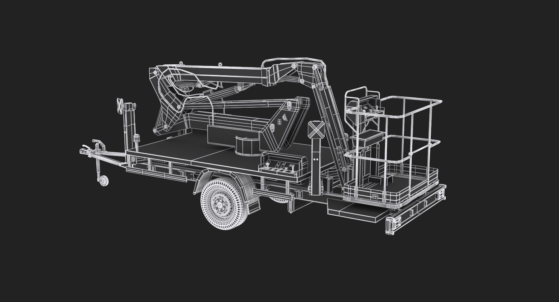3d Cherry Picker Trailer