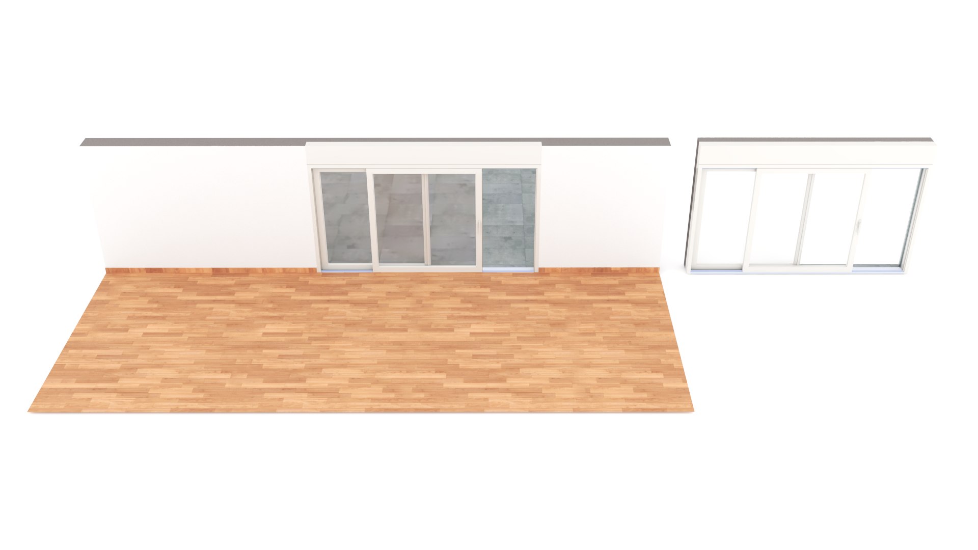 Sliding bay window - Full wall section 3D model - TurboSquid 2057622