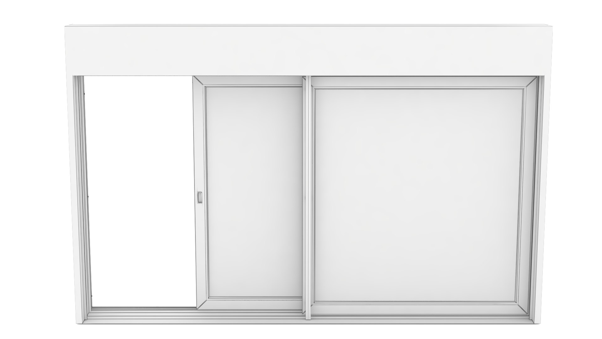 Sliding bay window - Full wall section 3D model - TurboSquid 2057622