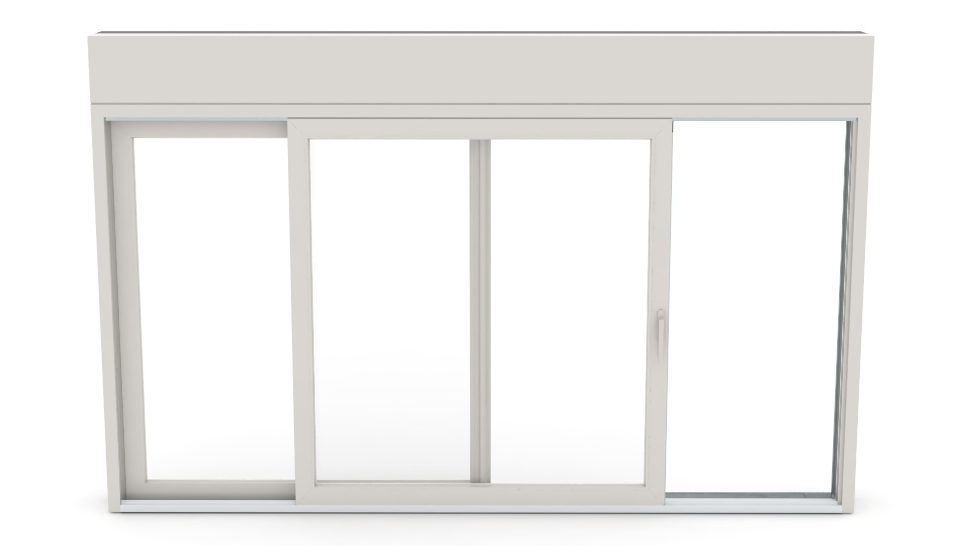 PVC Sliding Bay Window - Full Wall Section 3D Model - TurboSquid 2057622