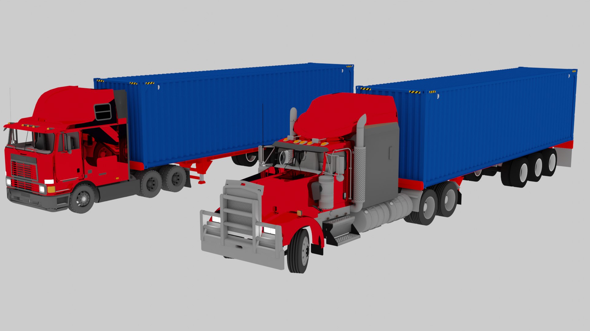 Container Cargo Trucks Pack 3D Model - TurboSquid 1860463