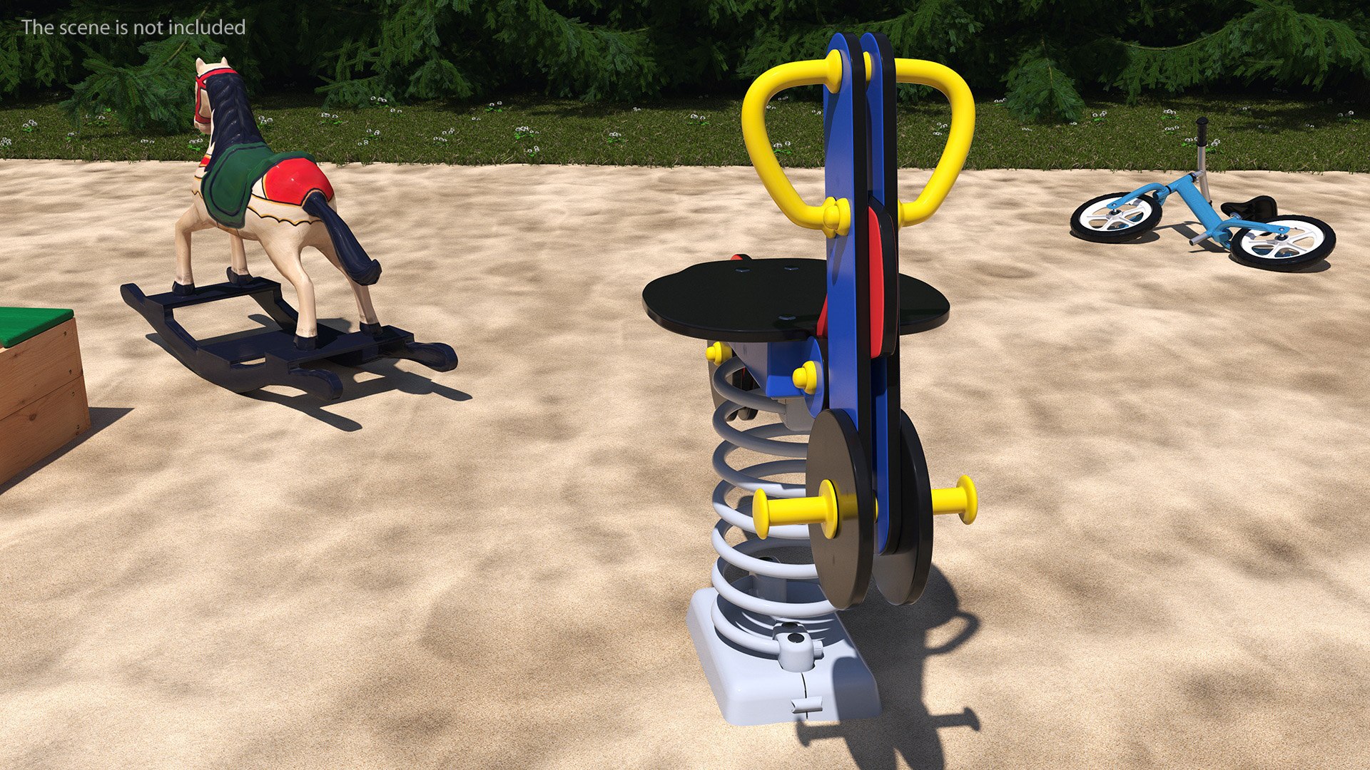 3D Playground Motorbike Springer - TurboSquid 2076317