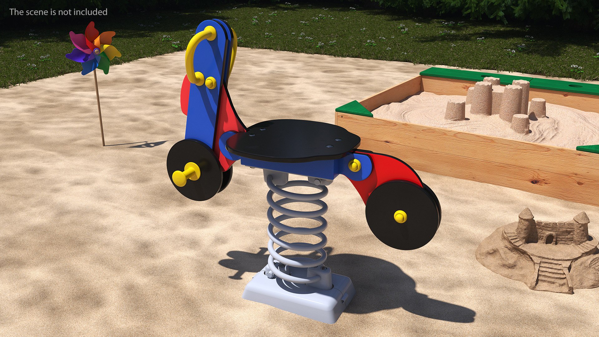 3D Playground Motorbike Springer - TurboSquid 2076317