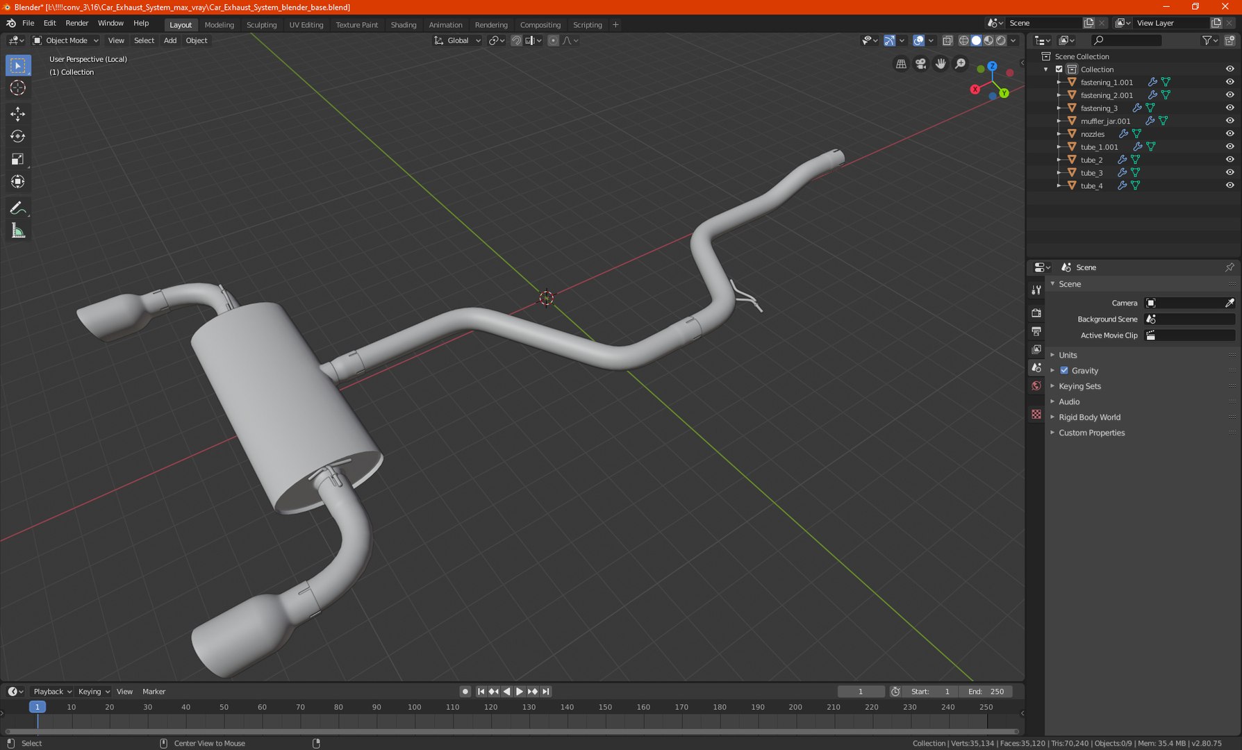 Car Exhaust System 3D - TurboSquid 2024965