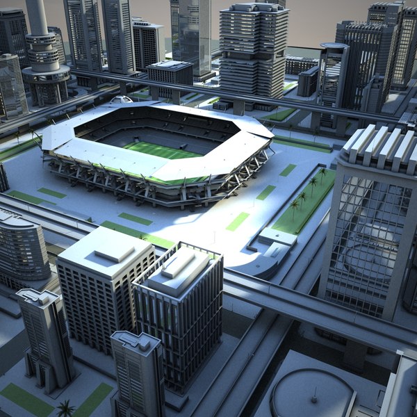 city buildings tower 3d model