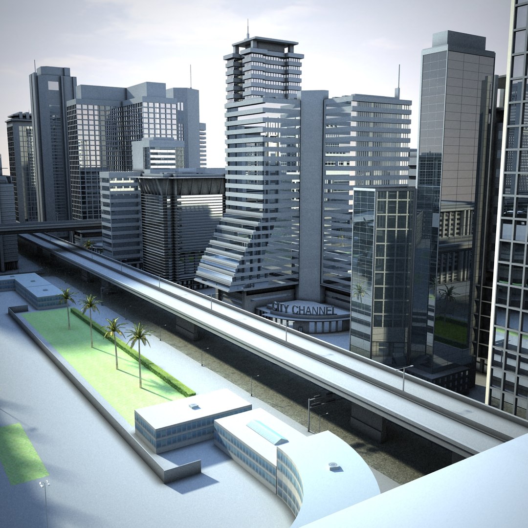 city buildings 3d max