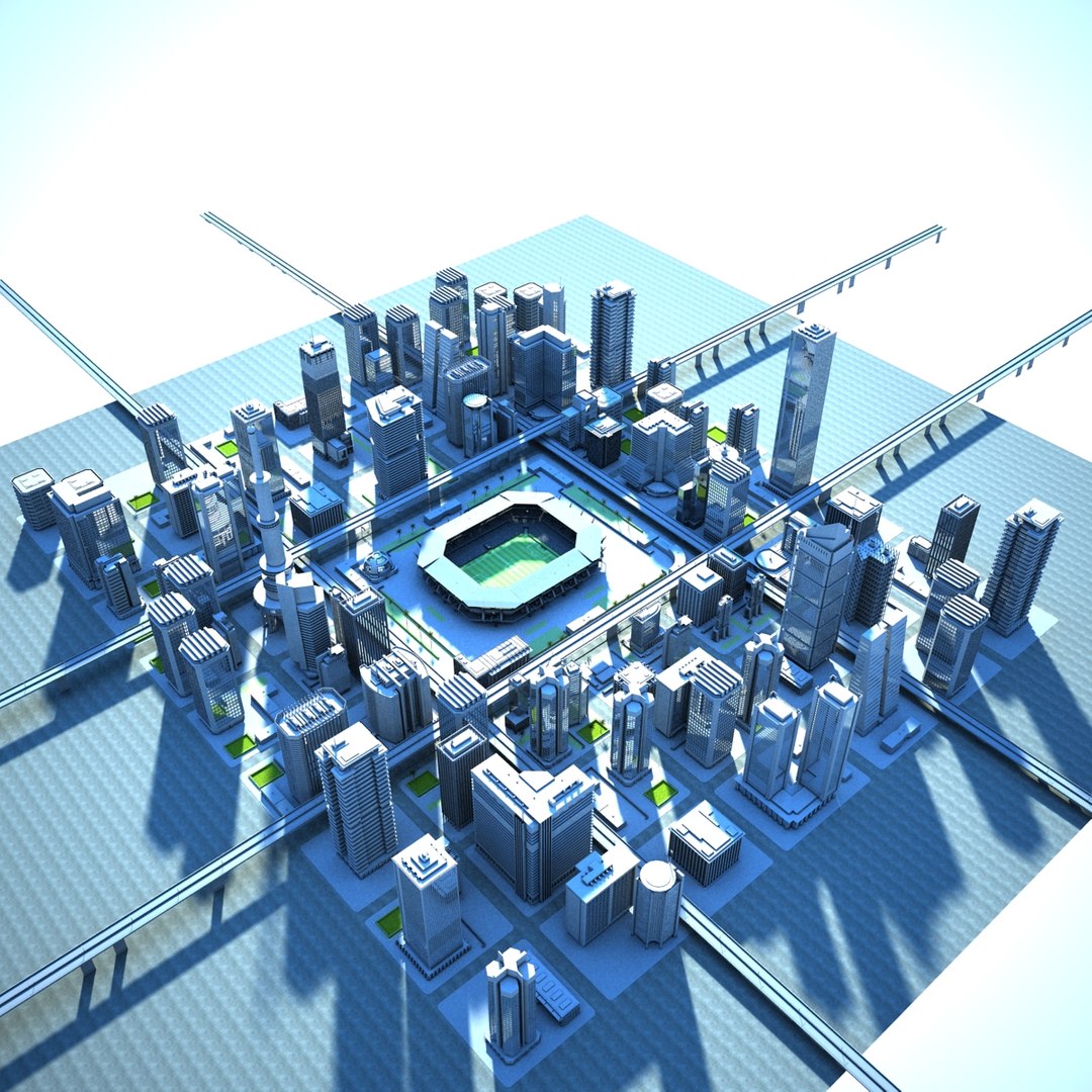 City Buildings 3d Max
