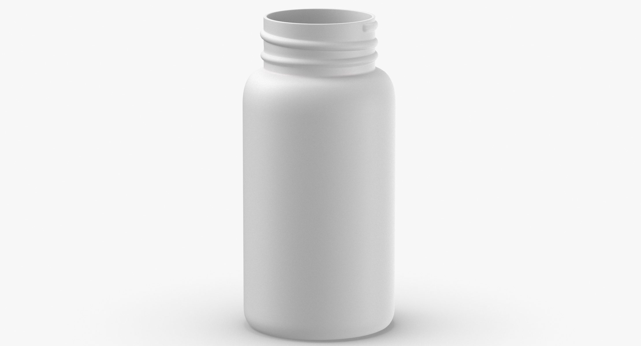 Modello 3D Flacone in plastica Pharma Round 120ml senza tappo ...