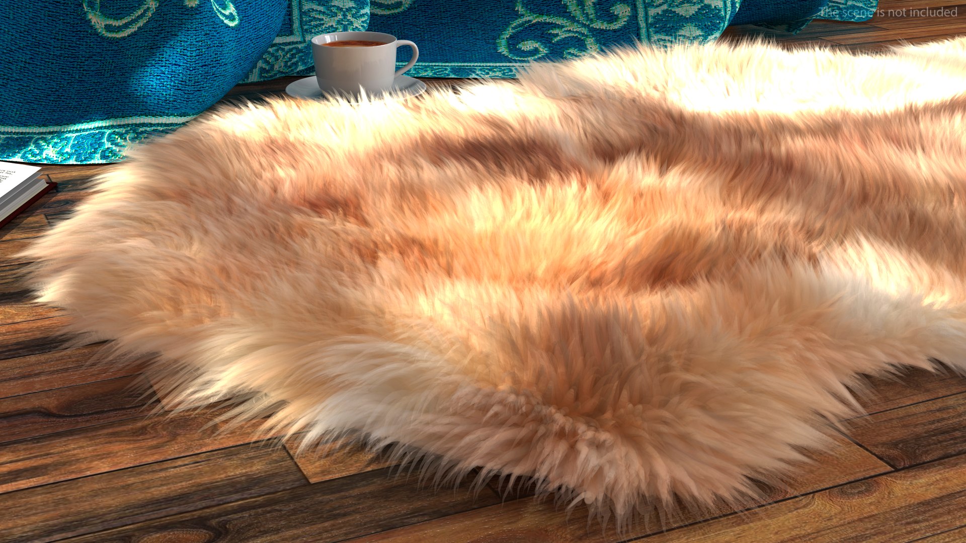 3D Natural Sheepskin Rug Brown Fur - TurboSquid 1828514
