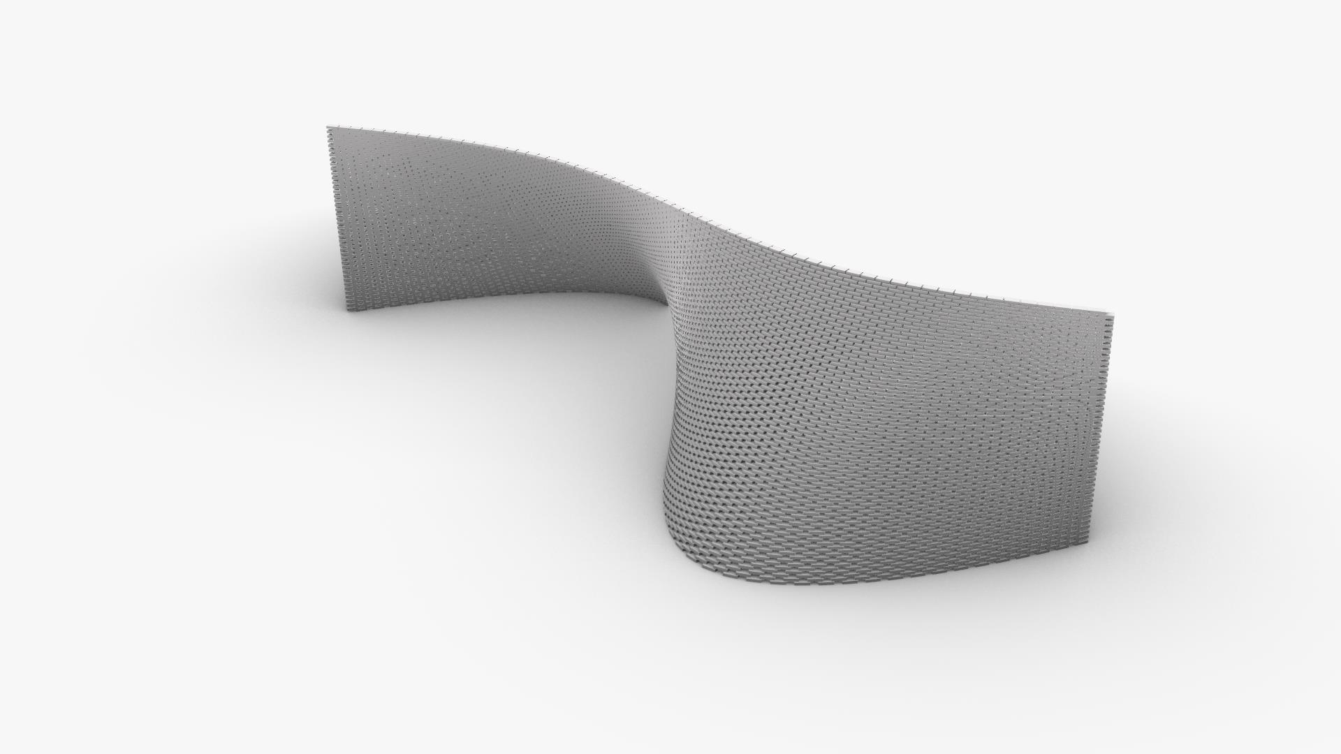 Wavy Futuristic Brick Wall 3D Model - TurboSquid 2179439