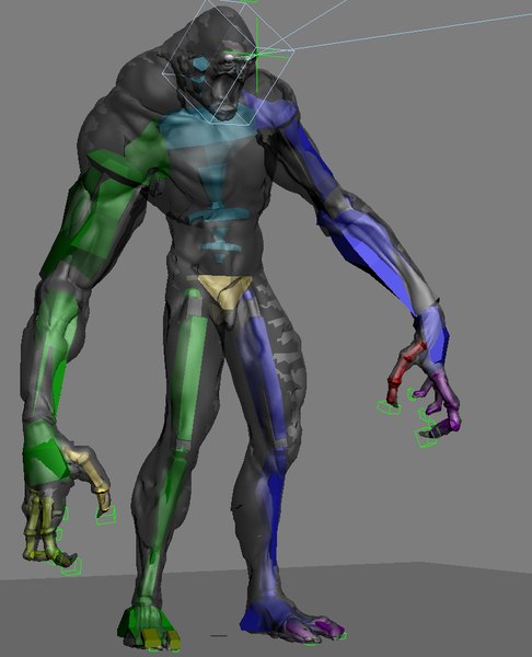 3d model rigging skin