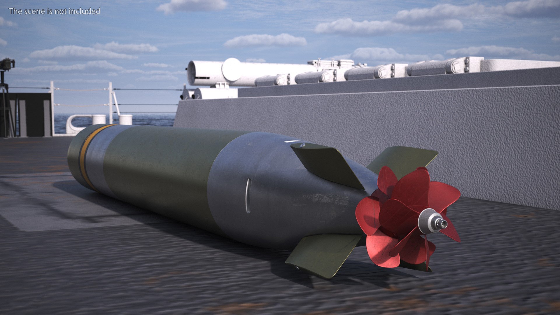 Submarine Torpedo Mark 46 And Launch System Mark 32 Model - TurboSquid ...