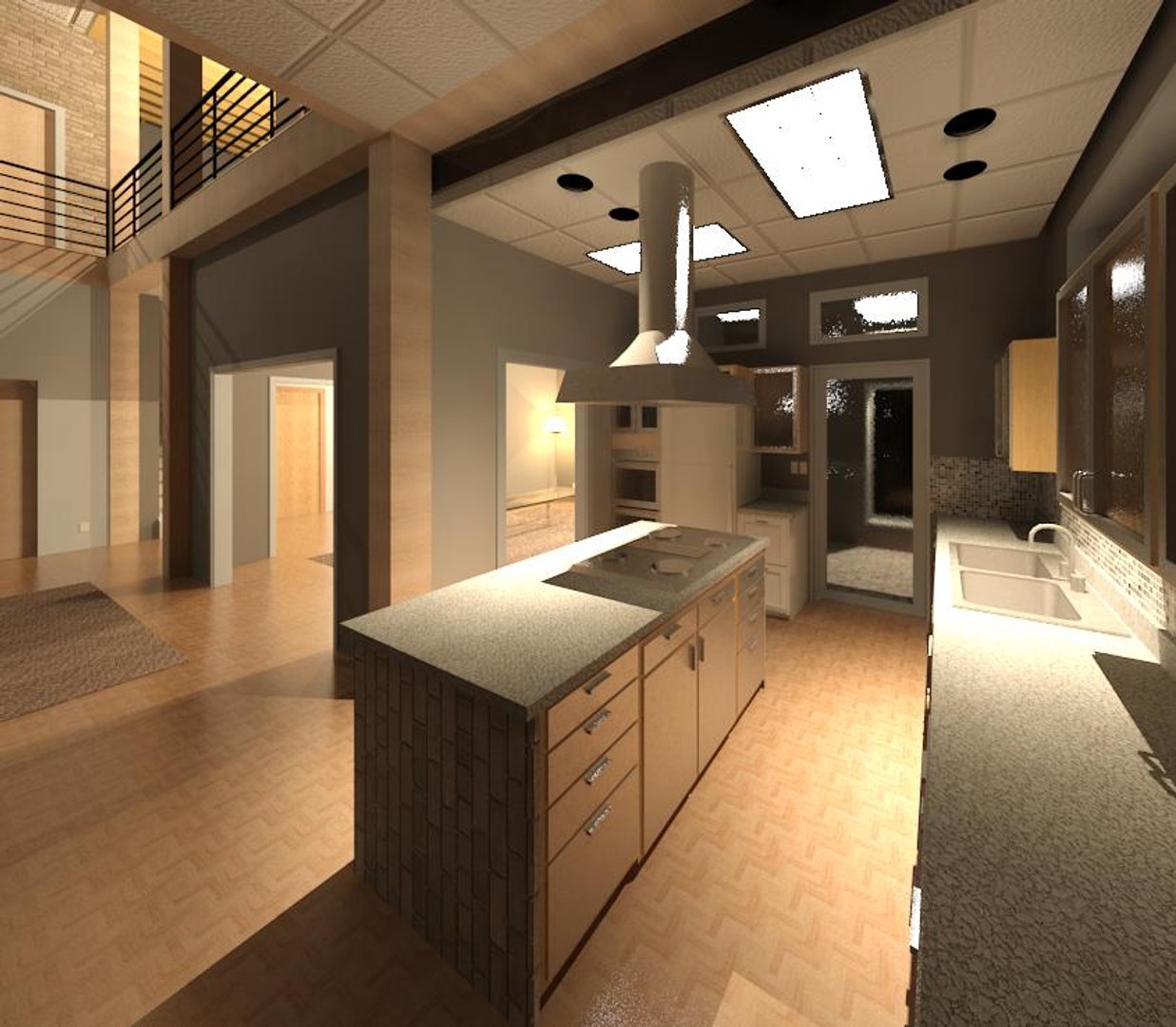 3d revit bedroom modern colonial model