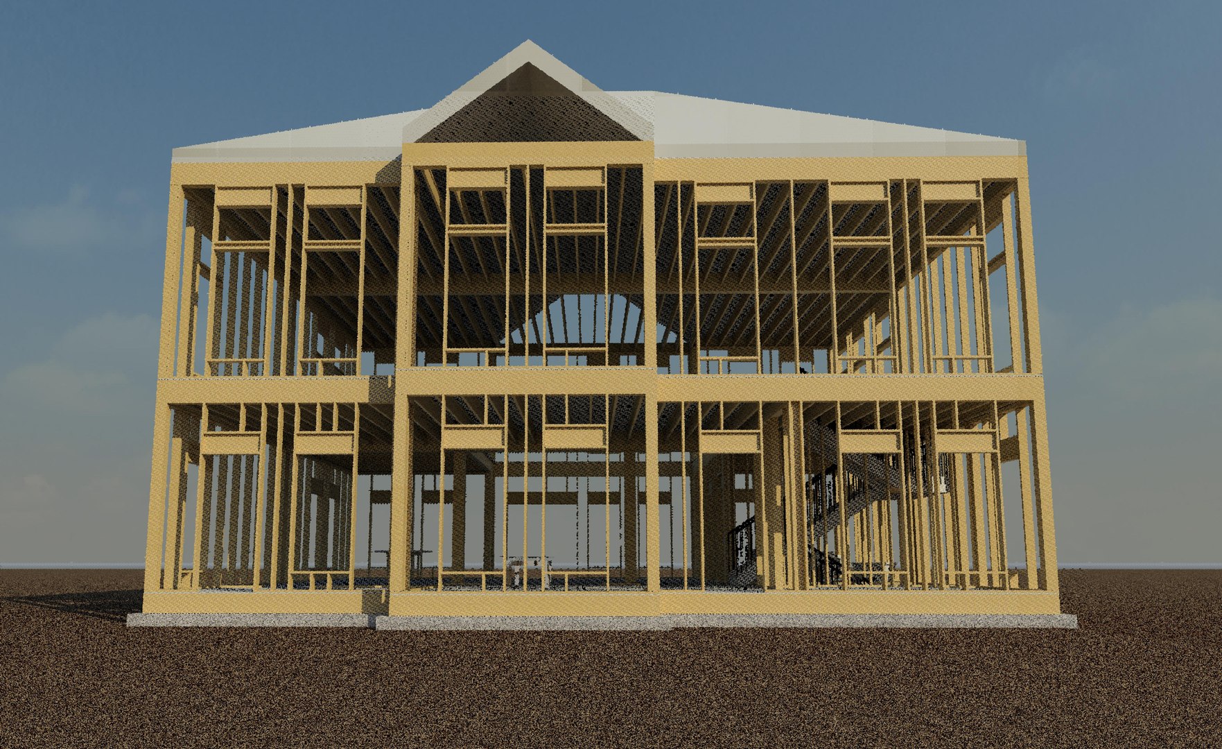 3d Revit Bedroom Modern Colonial Model