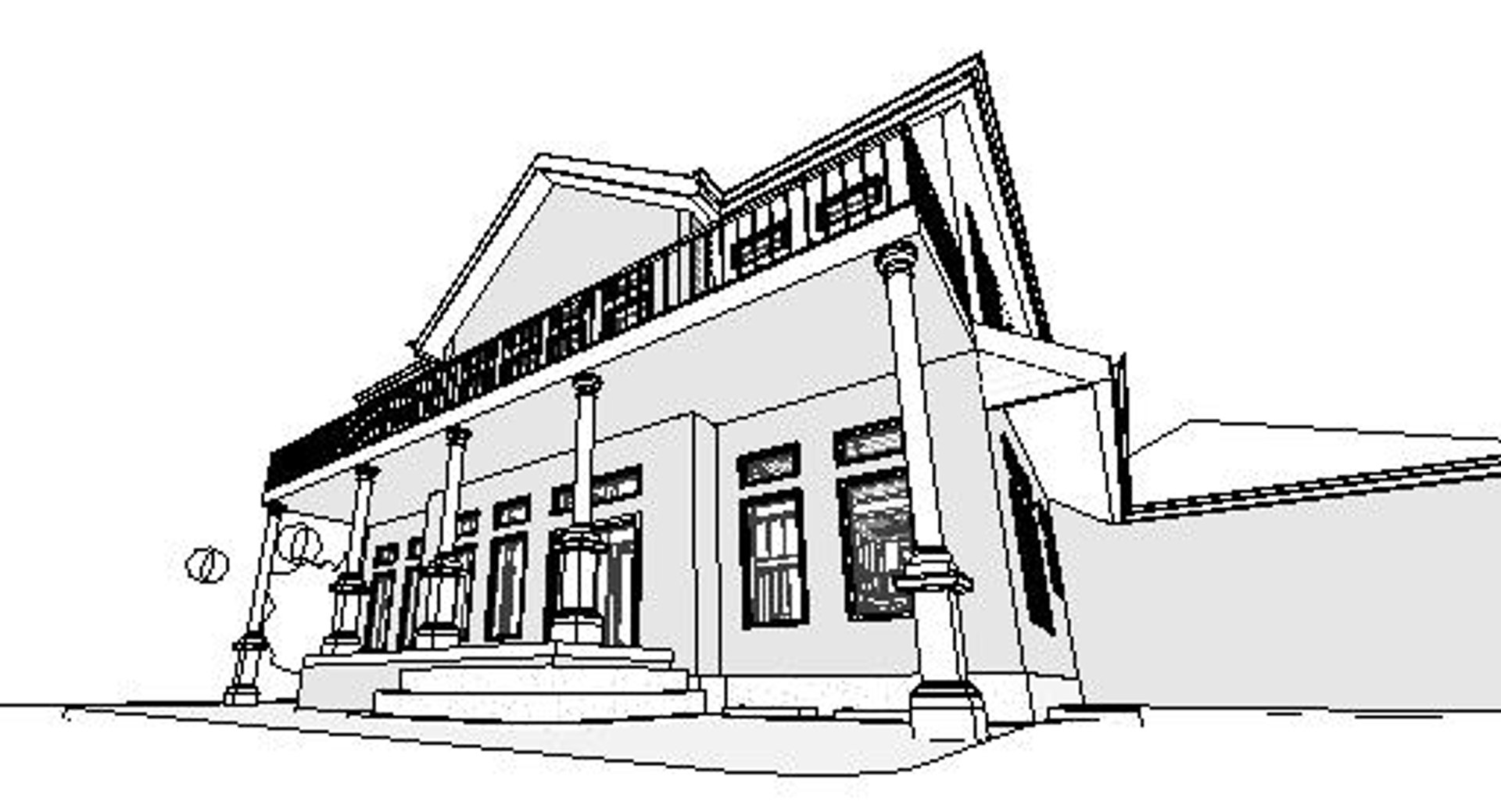 3d revit bedroom modern colonial model