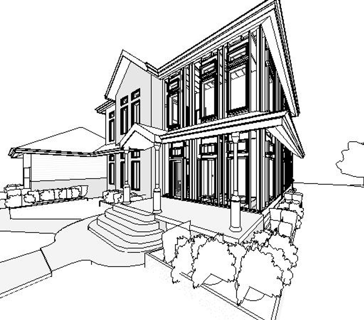 3d revit bedroom modern colonial model