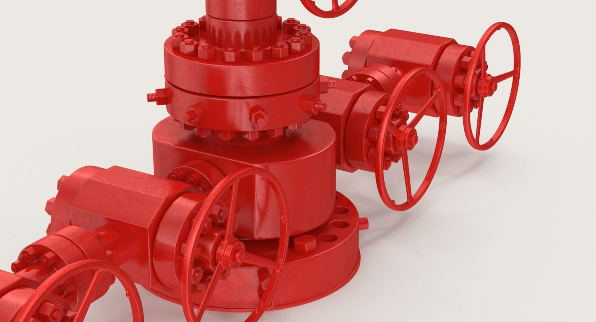 wellhead christmas tree 3d model