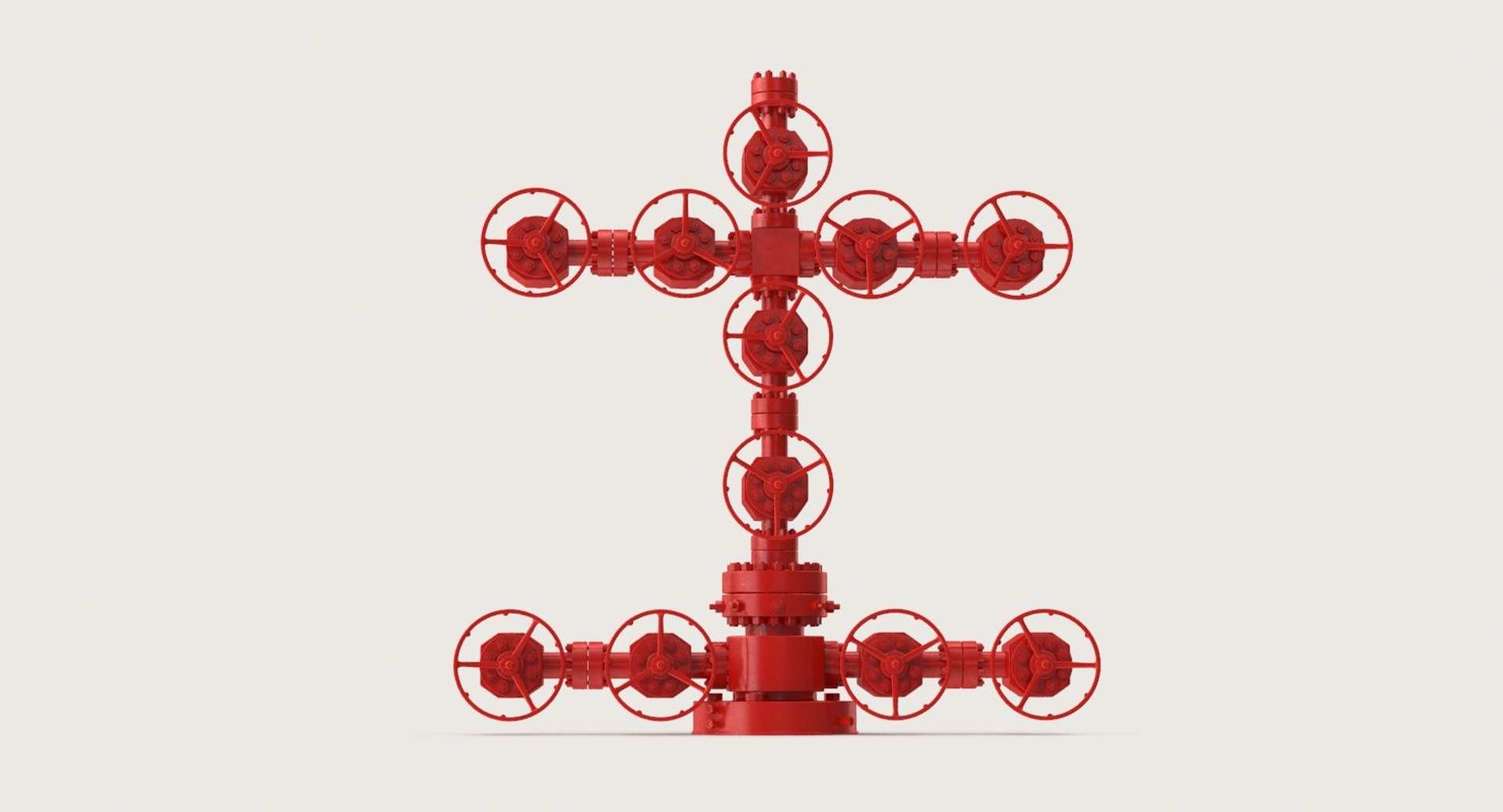 wellhead christmas tree 3d model
