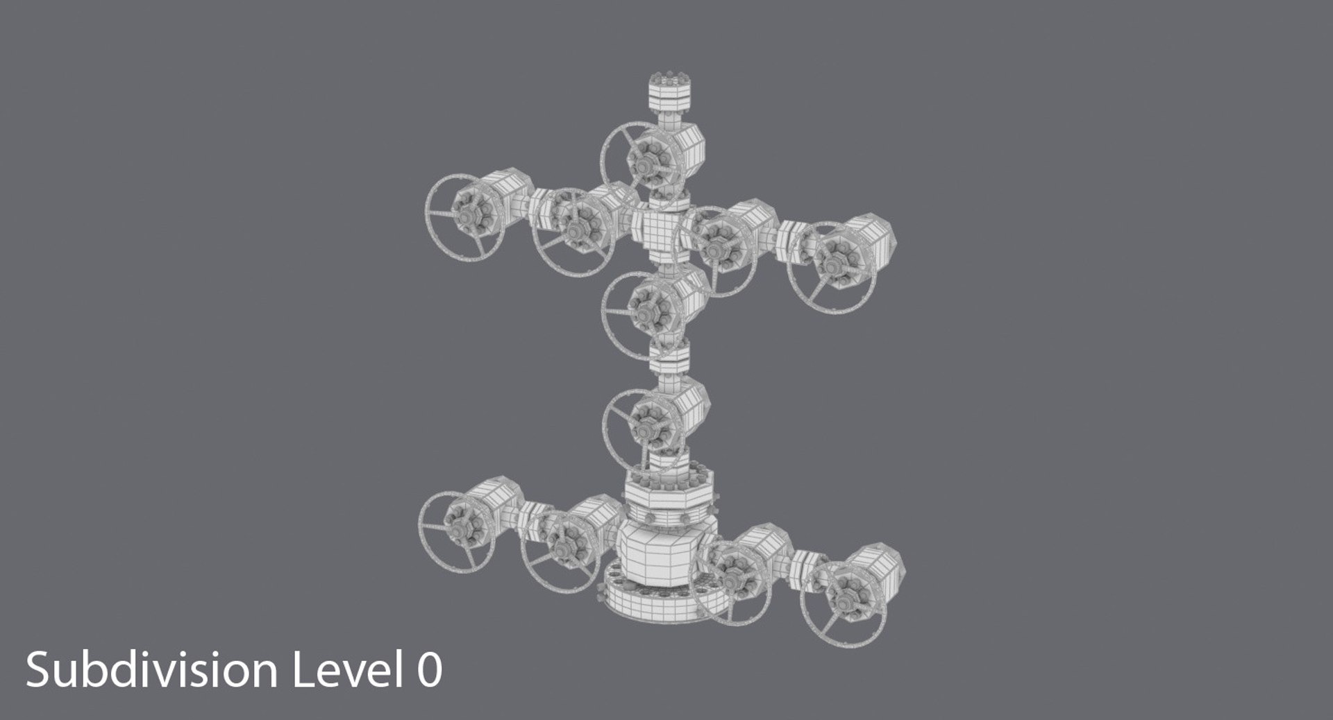 wellhead christmas tree 3d model
