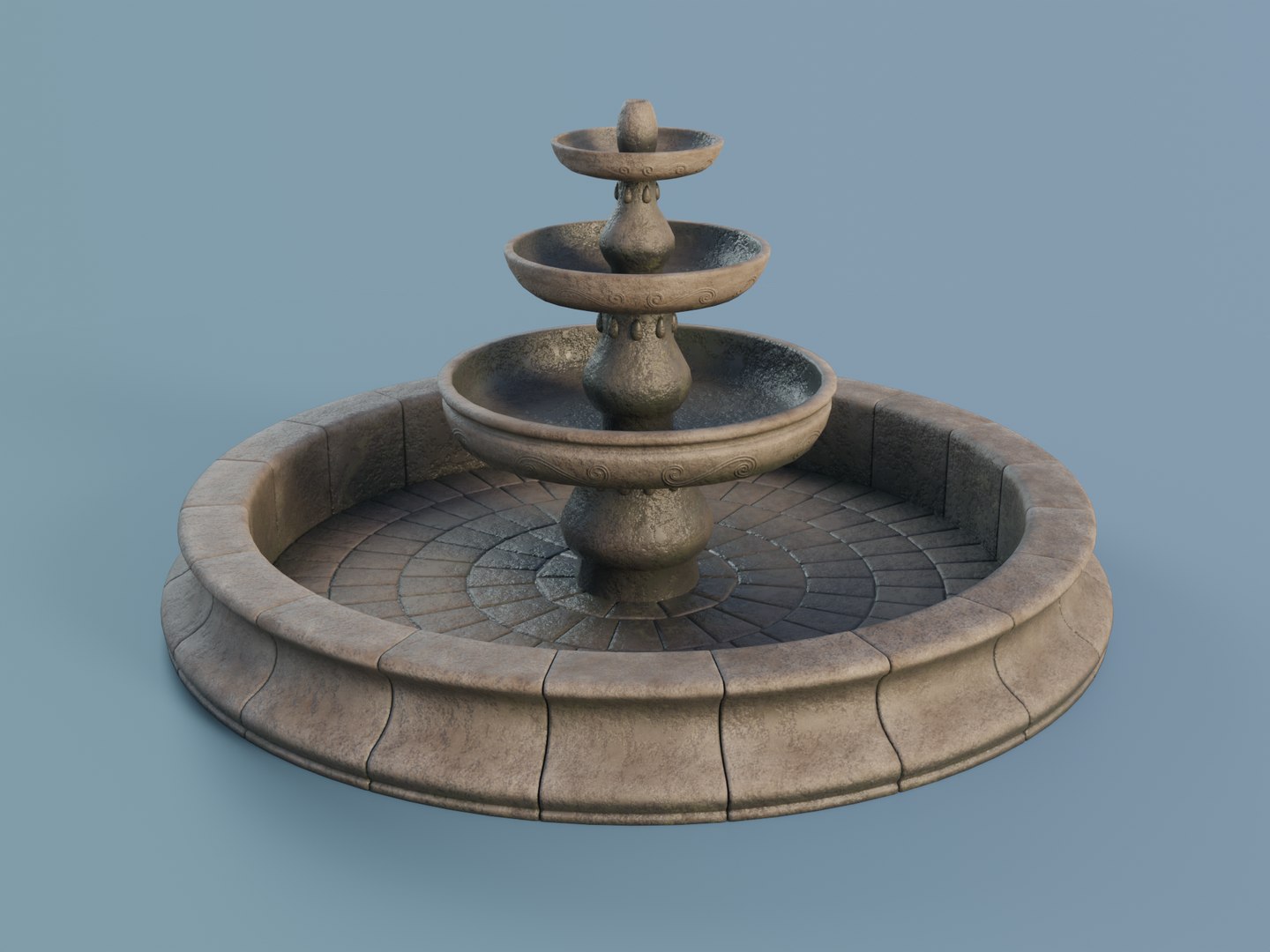 Stone Fountain Model - TurboSquid 1922903