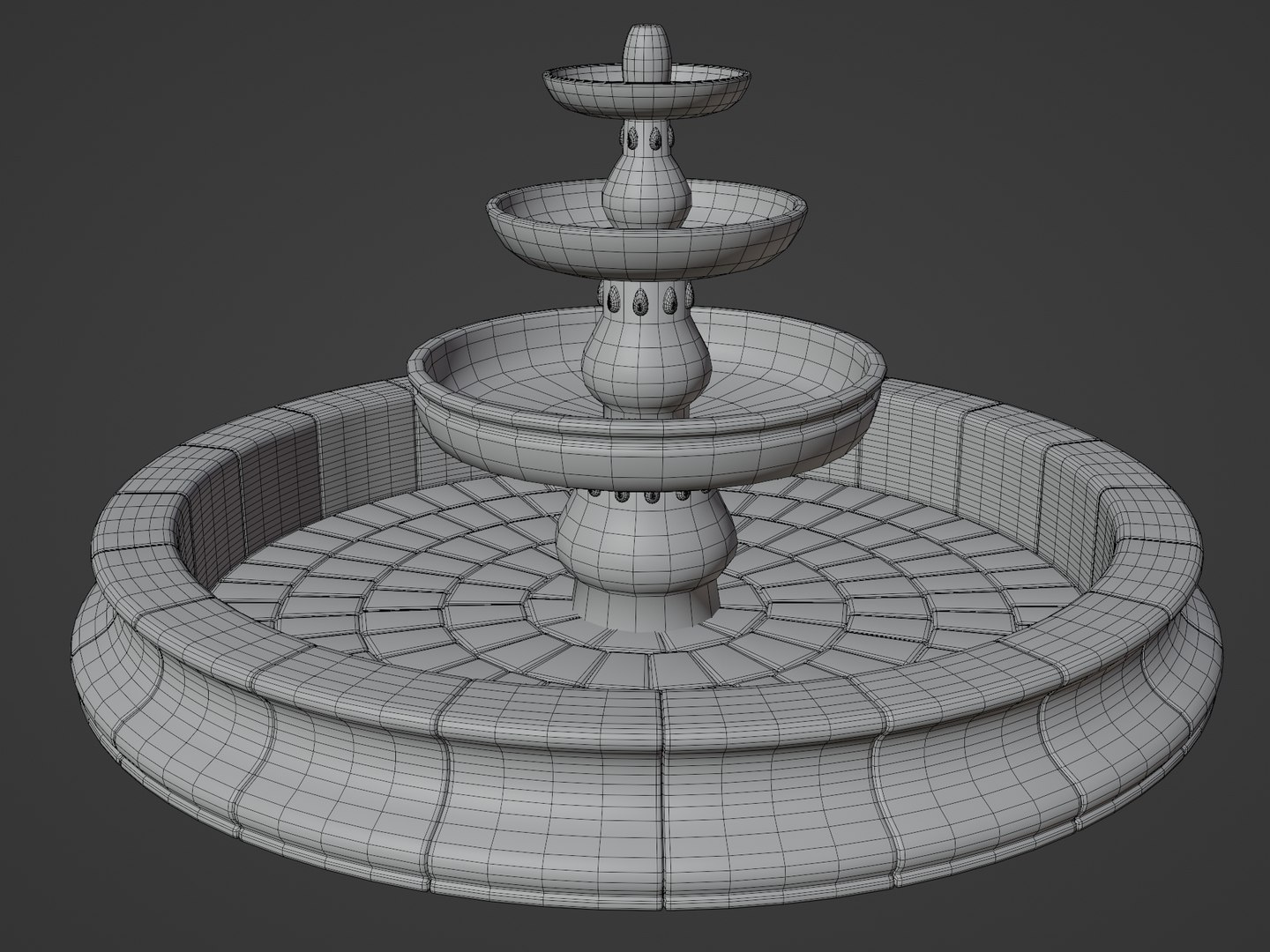 Stone Fountain Model - TurboSquid 1922903
