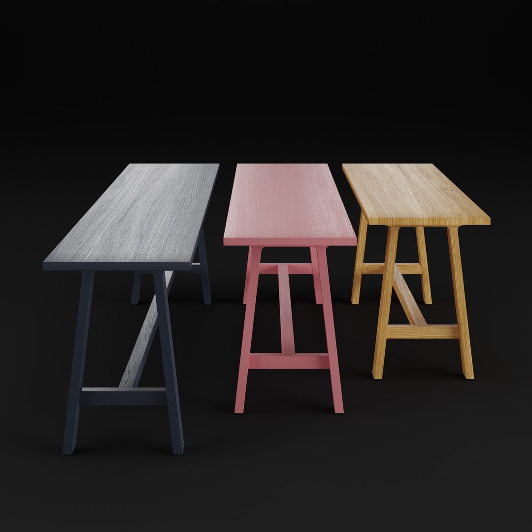 Alma Bench Set 3D Model - TurboSquid 1631695