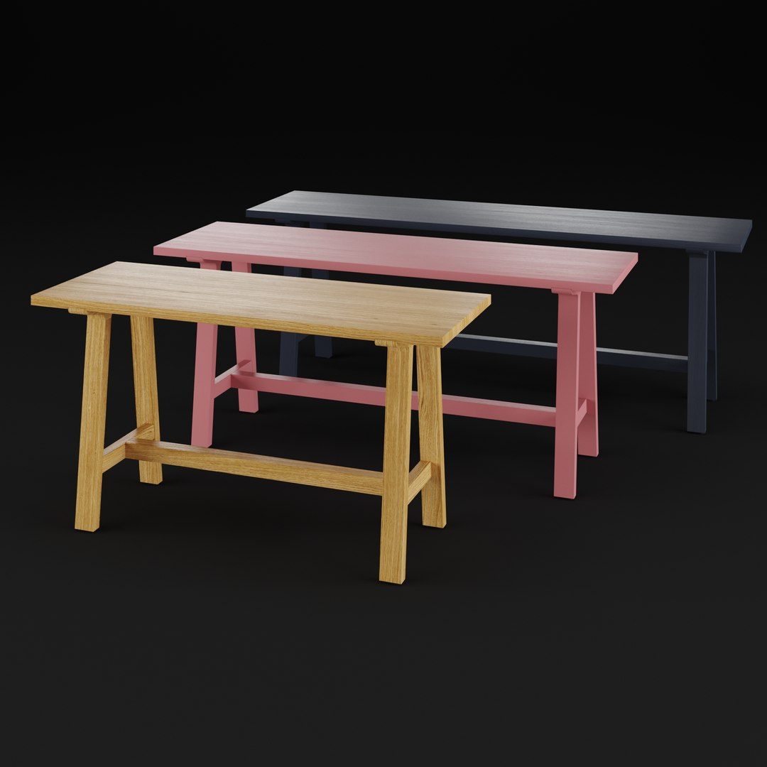 Alma Bench Set 3D Model - TurboSquid 1631695