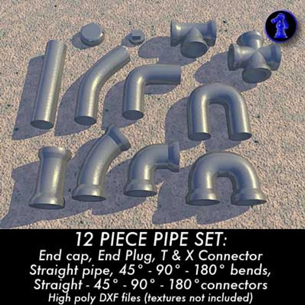 pipes connectors dxf